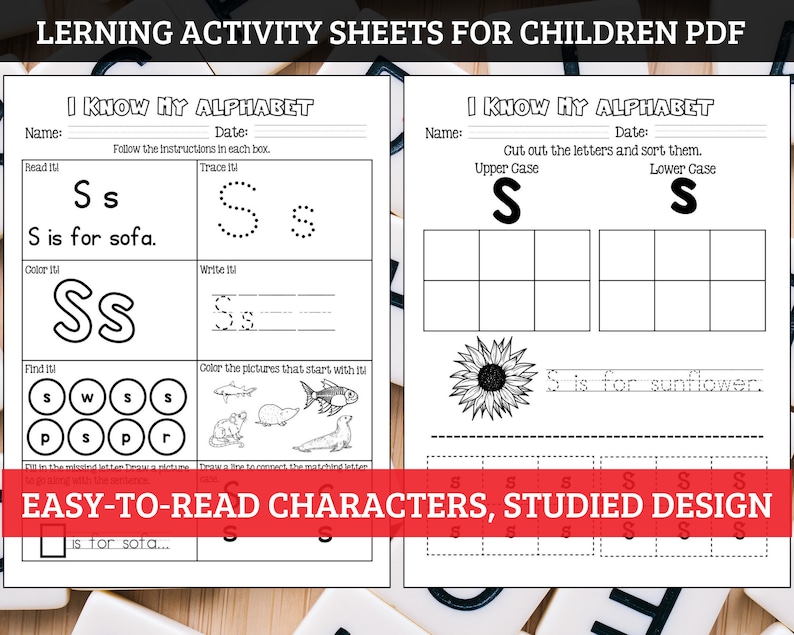 Letter S Preschool Worksheet Practice S Tracing Activity Crafts ...