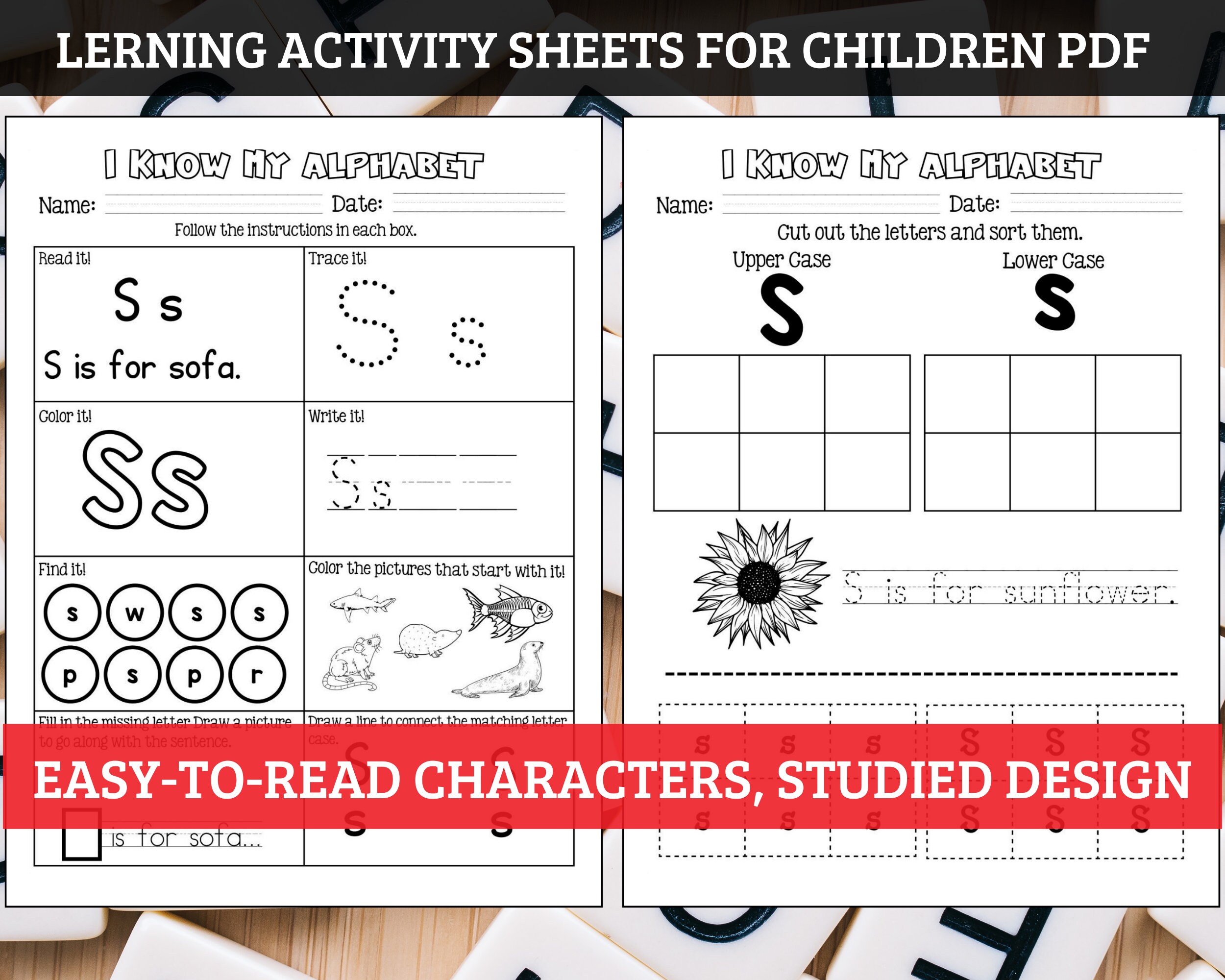 Letter S Preschool Worksheet Practice S Tracing Activity Crafts ...