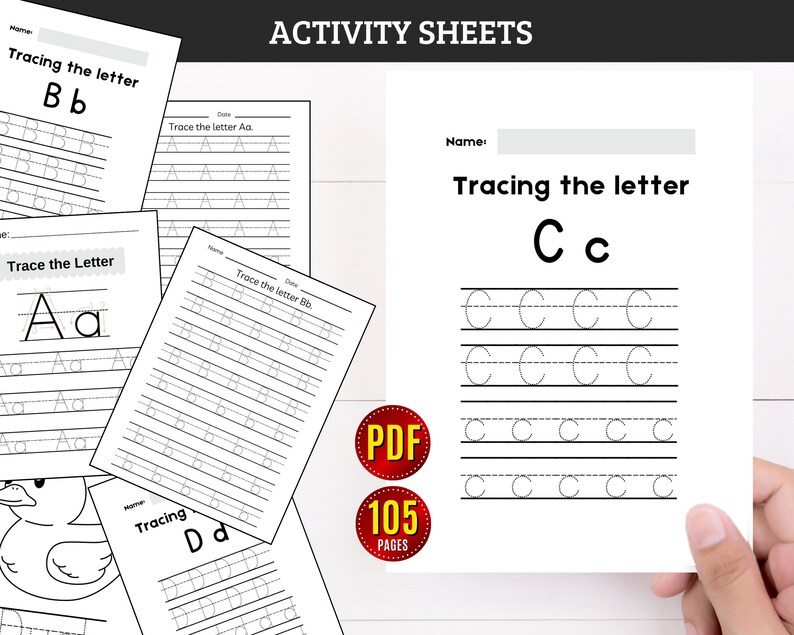 Letter Tracing Sheets Learning Letters Worksheet, Traceable Alphabet ...