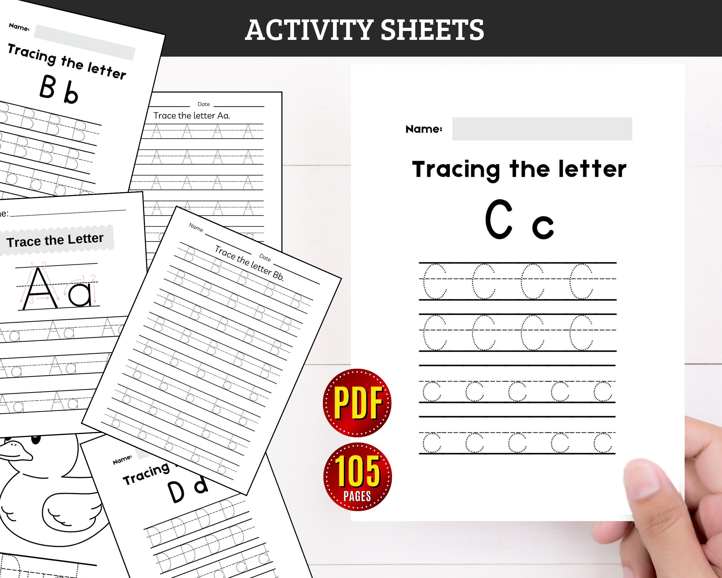 Letter Tracing Sheets Learning Letters Worksheet, Traceable Alphabet ...