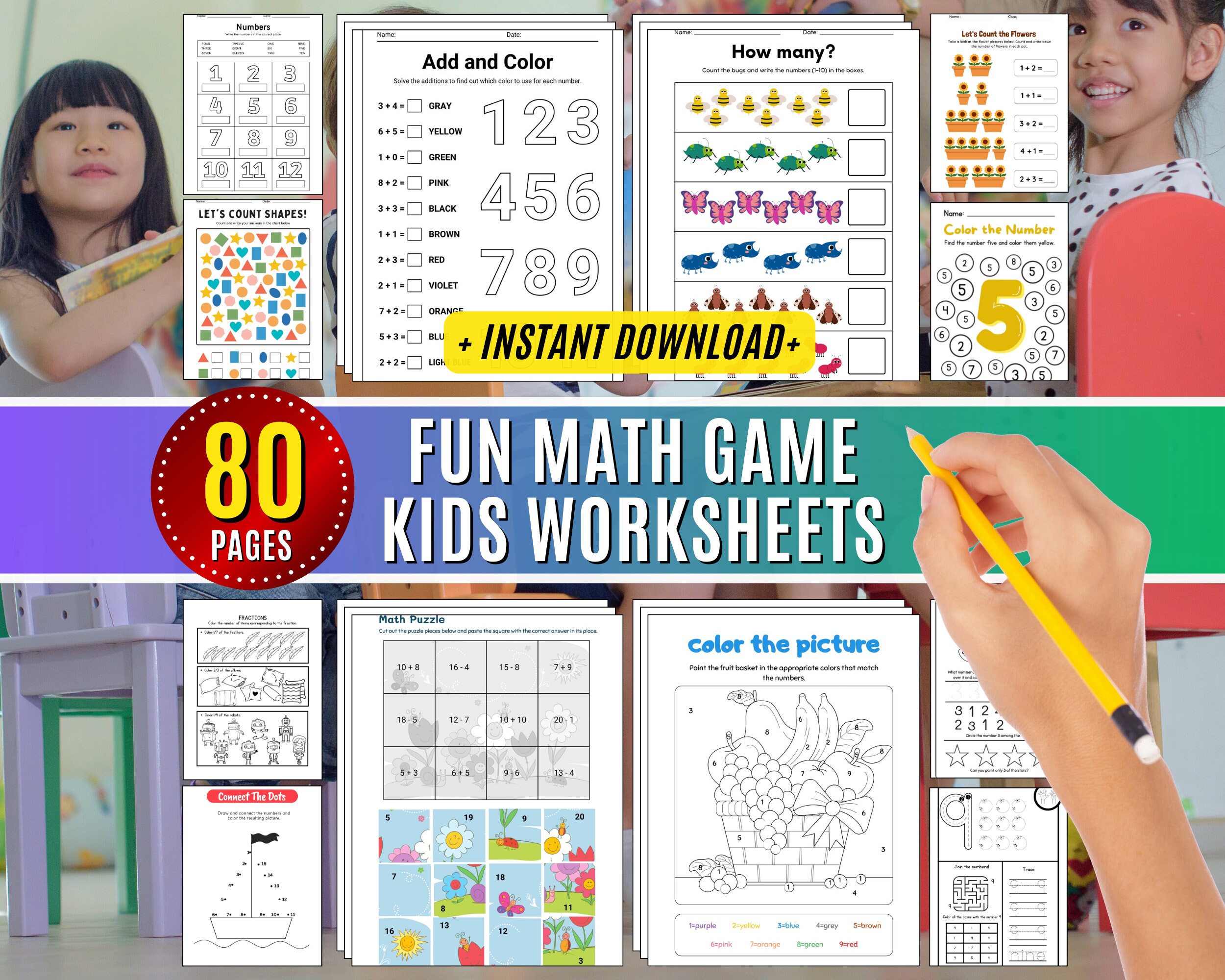 Math Worksheet Game Fun for Kids Worksheets Printable Preschool ...