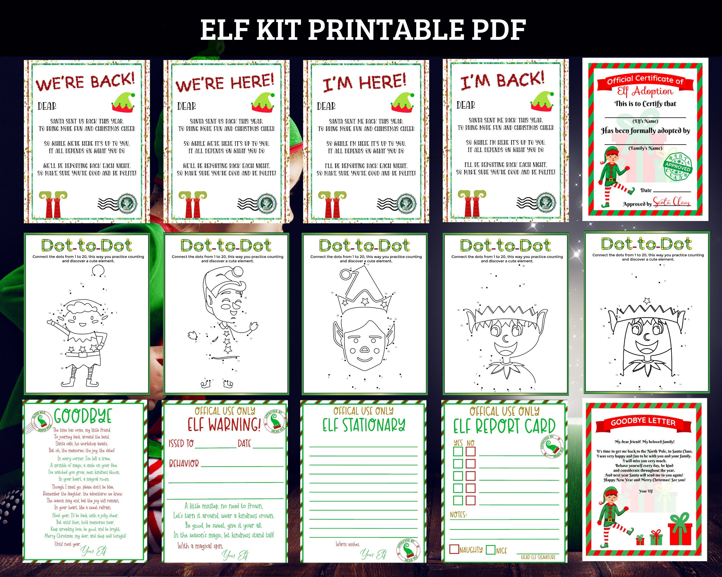 Kit Elf Letter Arrival Printable, Goodbye Elf Welcome Letter Santa ...