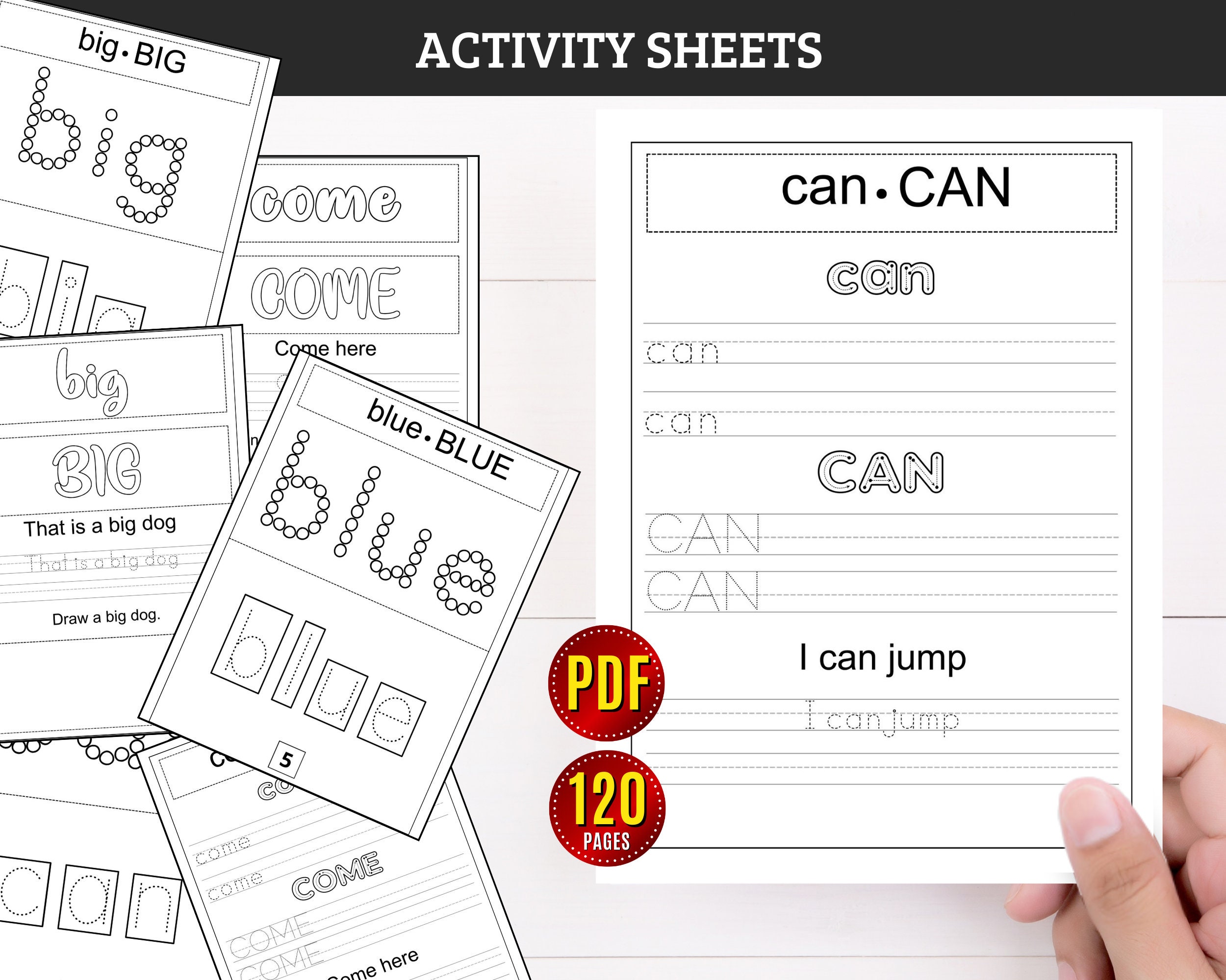 Dolch Sight Word Pre-primer Worksheets Kindergarten High Frequency Pre ...