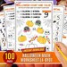 Halloween Math Worksheet Bundle of Preschool Count and Color Addition ...
