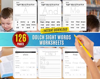 Printable Dolch Sight Word Worksheets for Pre-k & Kindergarten ...