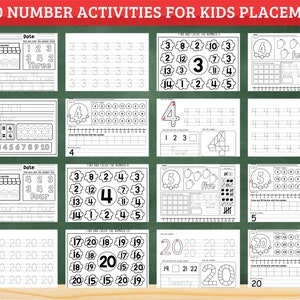 Number Activities for Kids Placemat Recognition Number Sense Math ...