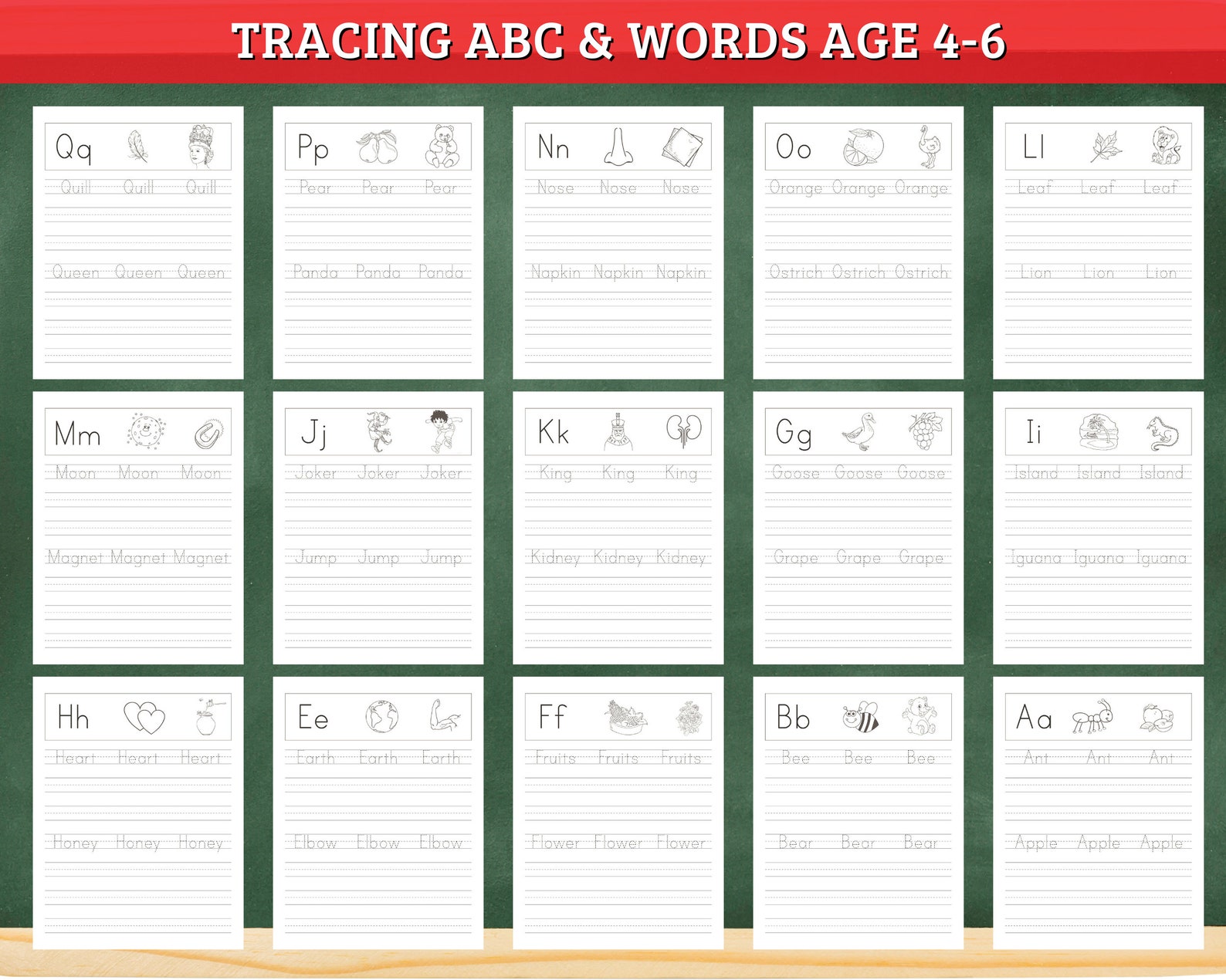 Handwriting Tracing Worksheet Words Tracing Letters Writing Practice ...