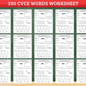 Long Vowel Sounds Worksheets Cvce Games Sight Words Printable Learning ...