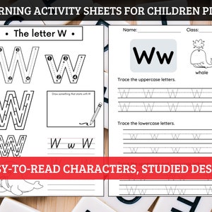 Preschool Letter W Worksheet Letters of Week Pre-k Activity Tracing ...