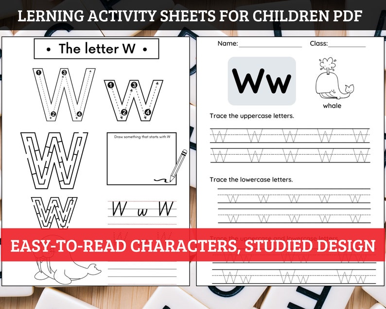 Preschool Letter W Worksheet Letters of Week Pre-k Activity Tracing ...