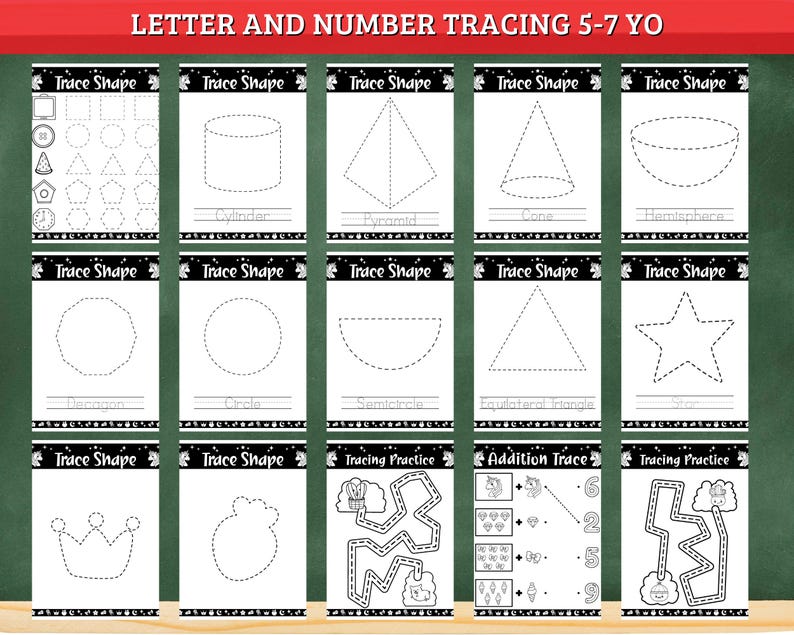 Alphabet & Number Tracing Worksheets: Pen Control, Fine Motor Skills ...