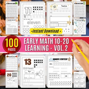 Numbers Worksheets Counting to 20 Math Kids, Learning Numbers Kids ...