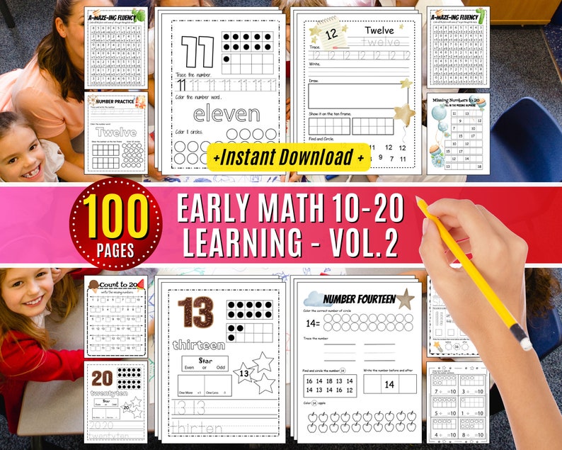 Numbers Worksheets Counting to 20 Math Kids, Learning Numbers Kids ...