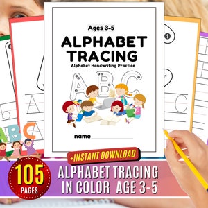 Alphabet Tracing Letters Worksheets Bundle Letter of the Week Printable ...