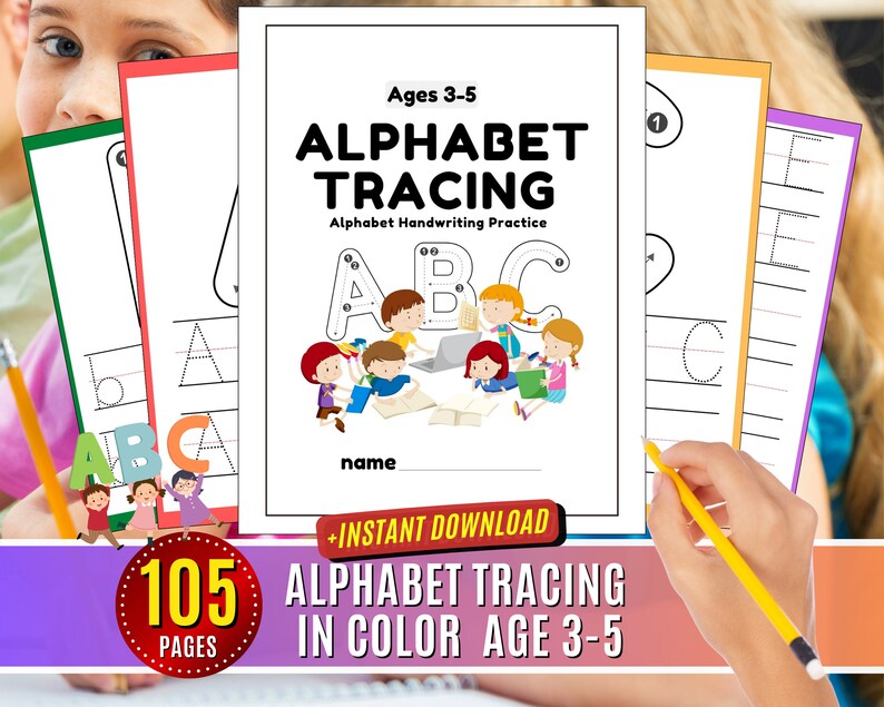 Alphabet Tracing Letters Worksheets Bundle Letter of the Week Printable ...