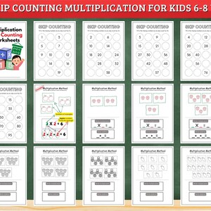 Skip Counting Multiplication Facts Worksheets Practice, Times Tables ...