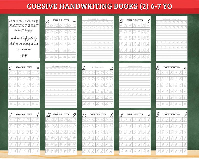 Cursive Handwriting Book for Kids Practice Penmanship Alphabet Tracing ...