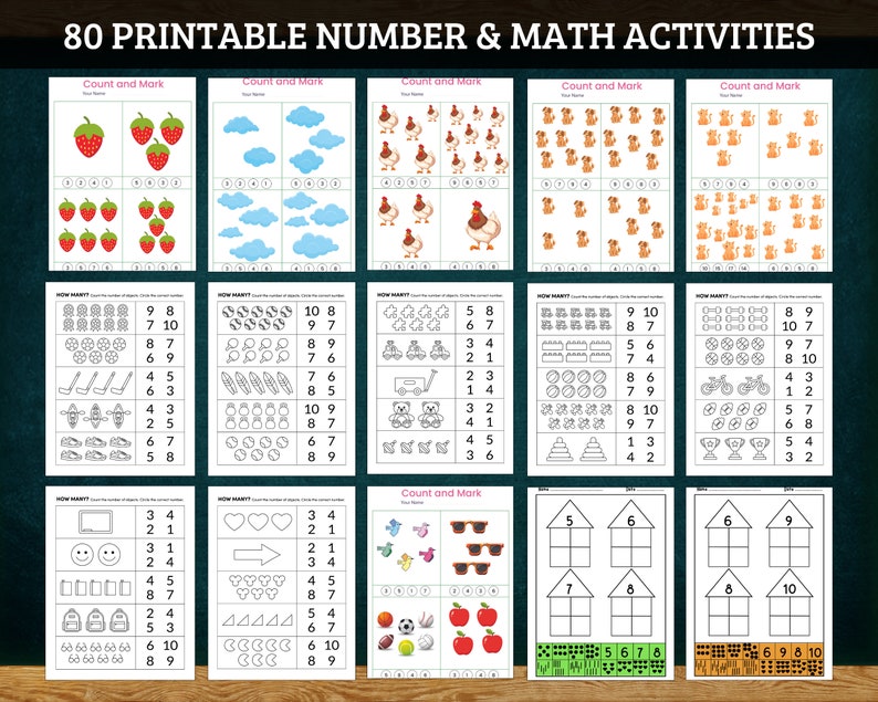 Counting to 10 Worksheet Math Kindergarten, Let's Count and Color for ...