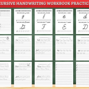 Cursive Handwriting Workbook for Kids: American Cursive Practice ...