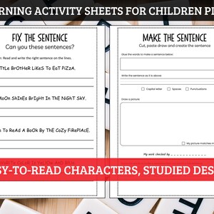 Writing Sentence Structure Building Starters Practice for Kid ...
