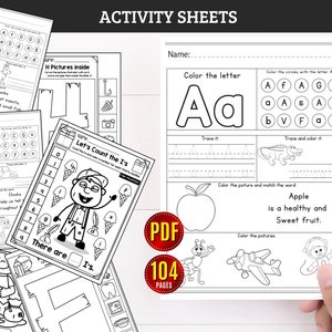 Alphabet Worksheets Letter Recognition Preschool Printable Activity ...