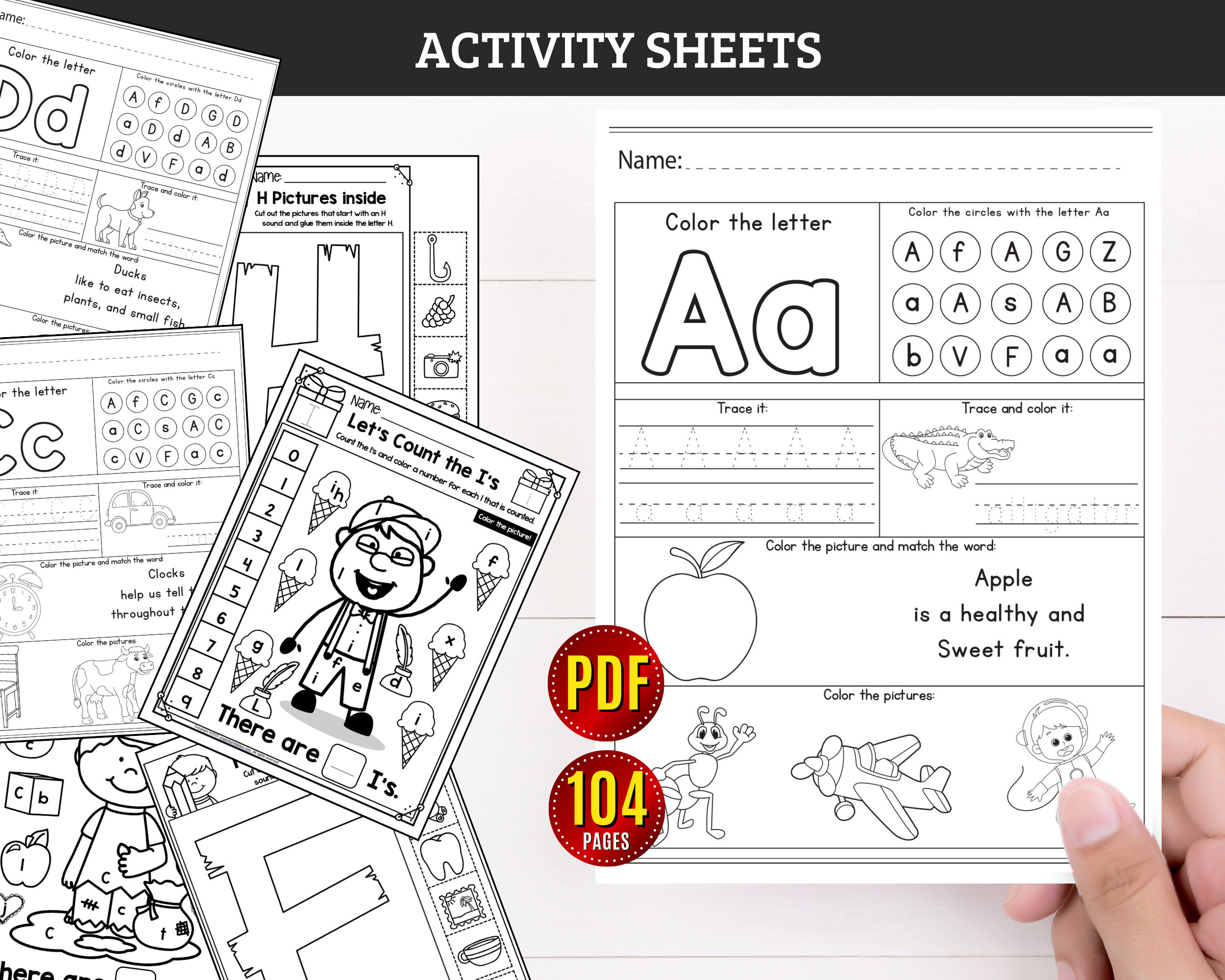 Tracing Worksheets Bundle Number Tracing Letters Activity Worksheets ...