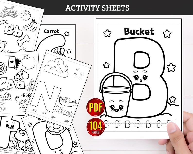 Alphabet Coloring Letter Abc Worksheet Printable Colouring Alphabet ...