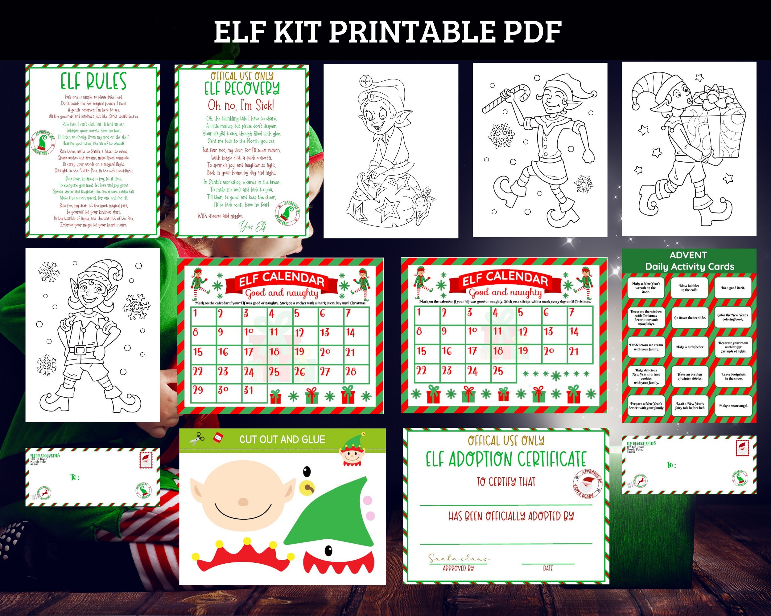 Kit Elf Letter Arrival Printable, Goodbye Elf Welcome Letter Santa ...