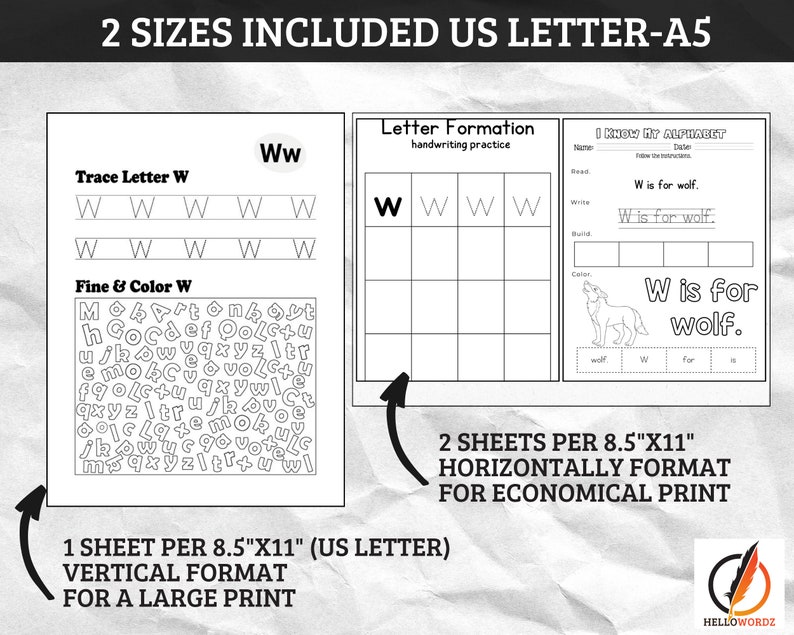 Preschool Letter W Worksheet Letters of Week Pre-k Activity Tracing ...