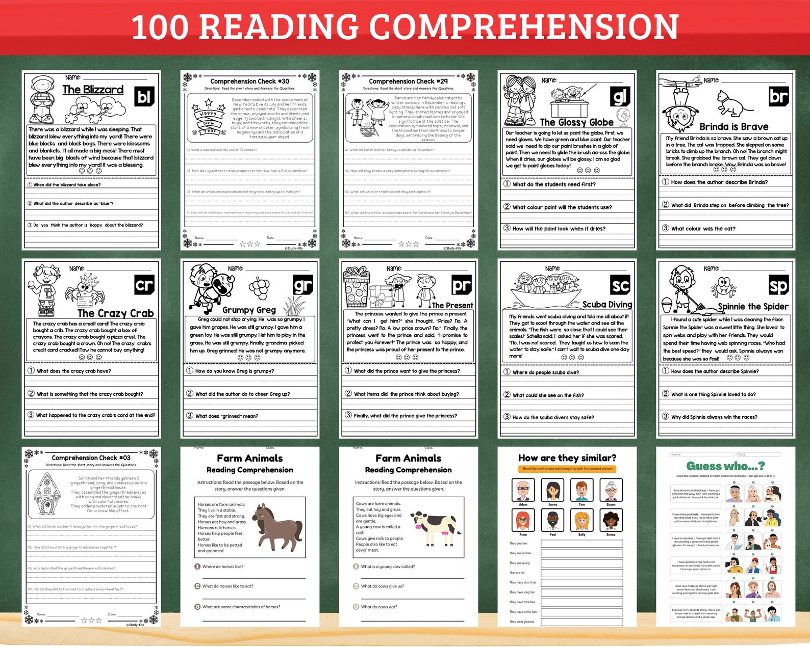 Reading Comprehension Passages Practice Beginning Learning to Read ...