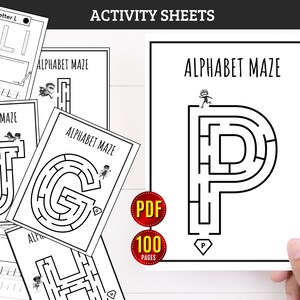 Alphabet Maze Letter Worksheets Abc Mazes Activity Letter Recognition ...
