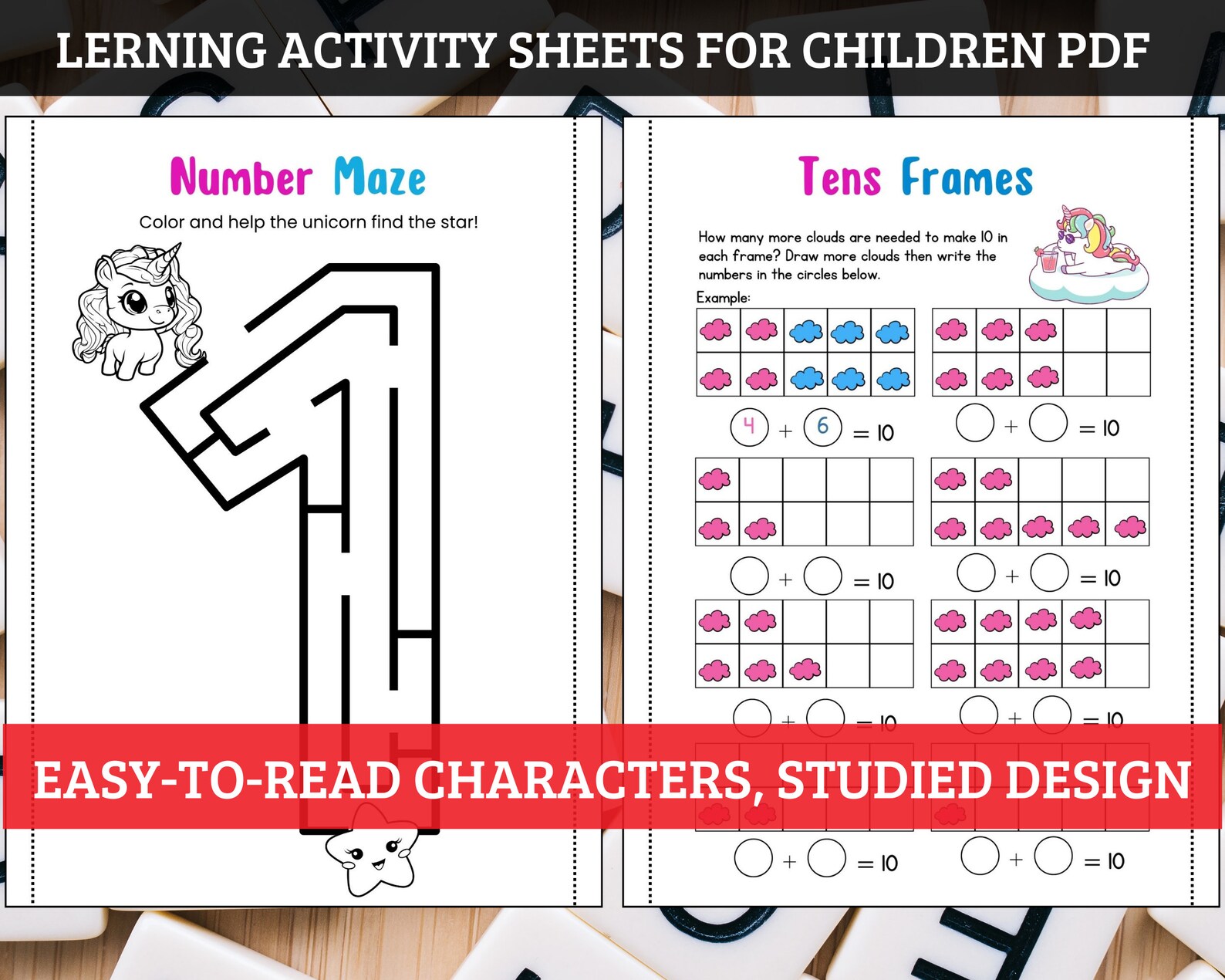 Unicorn Activity Worksheets Letter Alphabet Coloring Unicorn Number ...