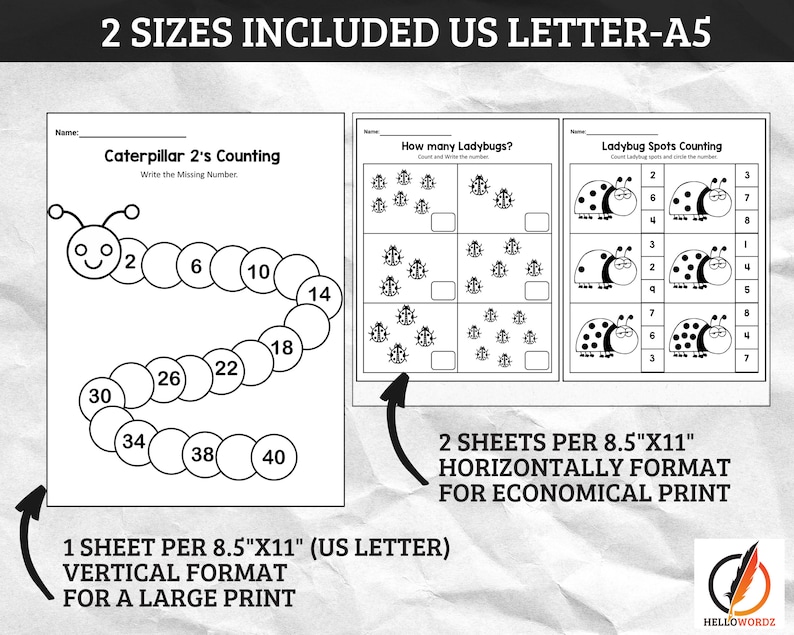 Insect Worksheets Bug Activity Printable Learning Preschool Crafts ...