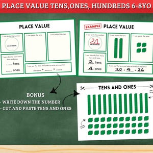 Place Value Worksheet Kindergarten Activity Book for Kids, Math ...