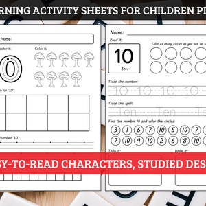Number 1 to 30 Recognition Learning to Count and Color Worksheet 1 to ...