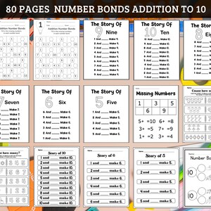 Ten Frame Printable Worksheet 10 Frame Number Bonds Counting to 20 Set ...