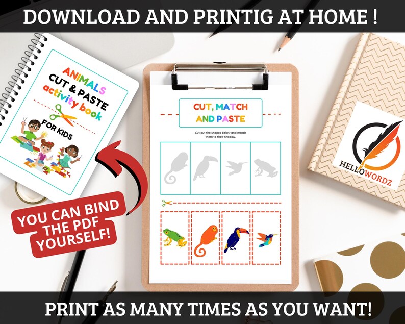 Cut and Paste Worksheet Activities Practice Sheets Cut and Glue ...
