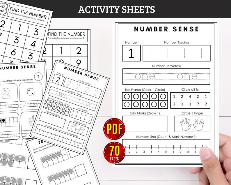 Counting to 10 Worksheet Number Sense Learn Numbers 1-10 Tally Marks ...