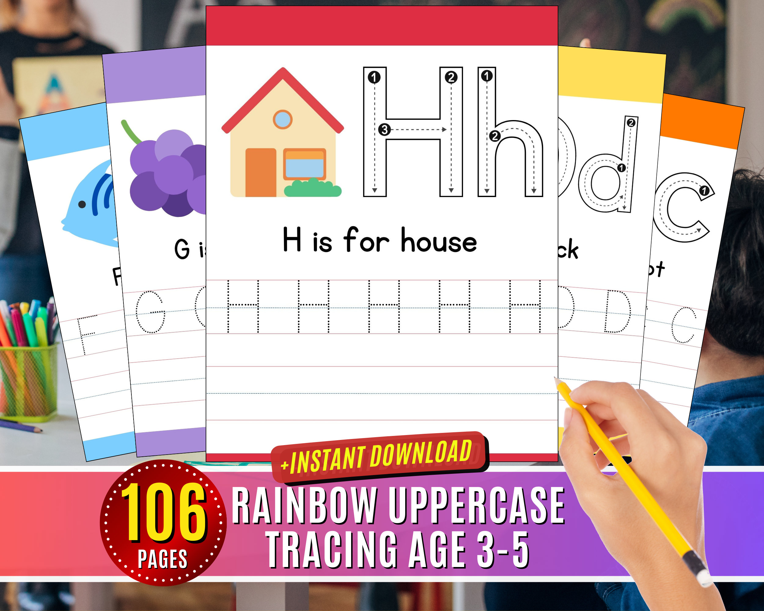 Tracing Worksheets Letters Alphabet Numbers and Line Bundle Printable ...