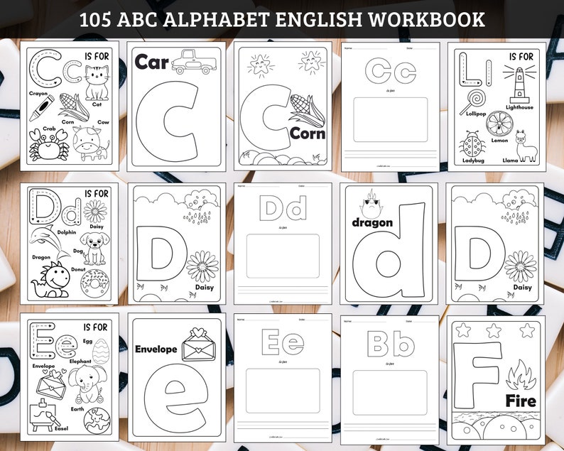 Abc Worksheet Alphabet English Letter Book, Trace Alphabet Learning ...