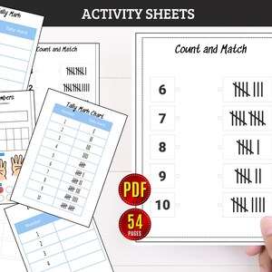 Tally Marks Worksheet Counting to 10 Ten Frame Printable Learning ...