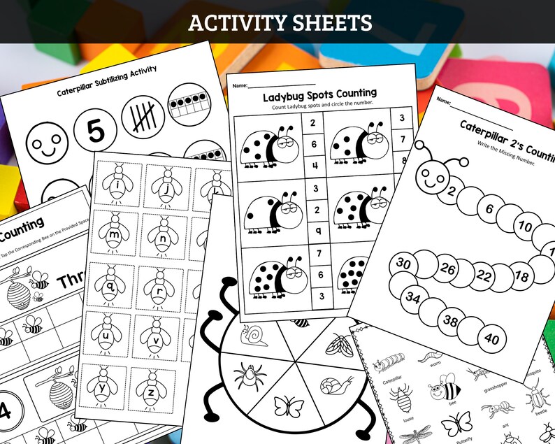 Insect Worksheets Bug Activity Printable Learning Preschool Crafts ...