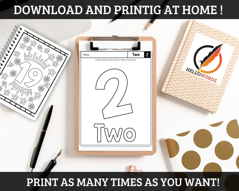 Counting to 20 Coloring Pages Numbers Recognition Learning Worksheets ...