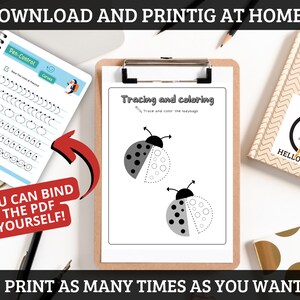 Tracing Worksheet Preschool Writing Shape Recognition, Fine Motor ...