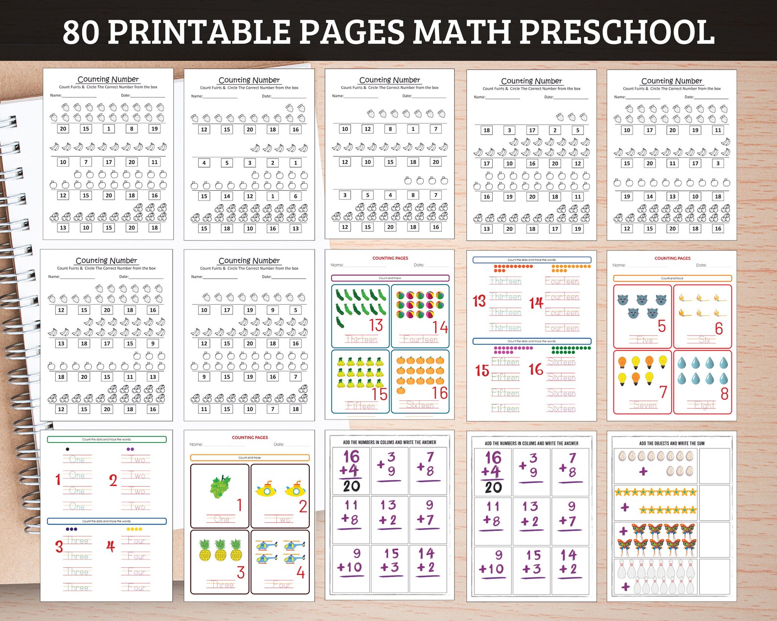 Kindergarten Math Worksheets Printable Preschool, Learning Numbers ...