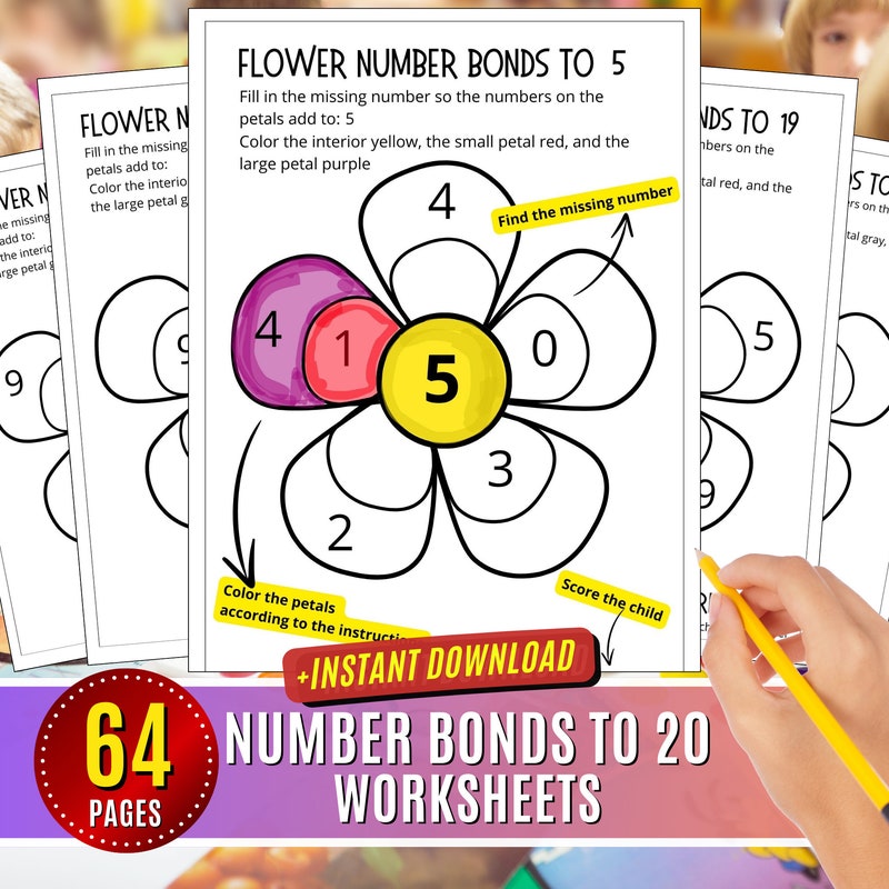 Number Bonds Printable - Etsy