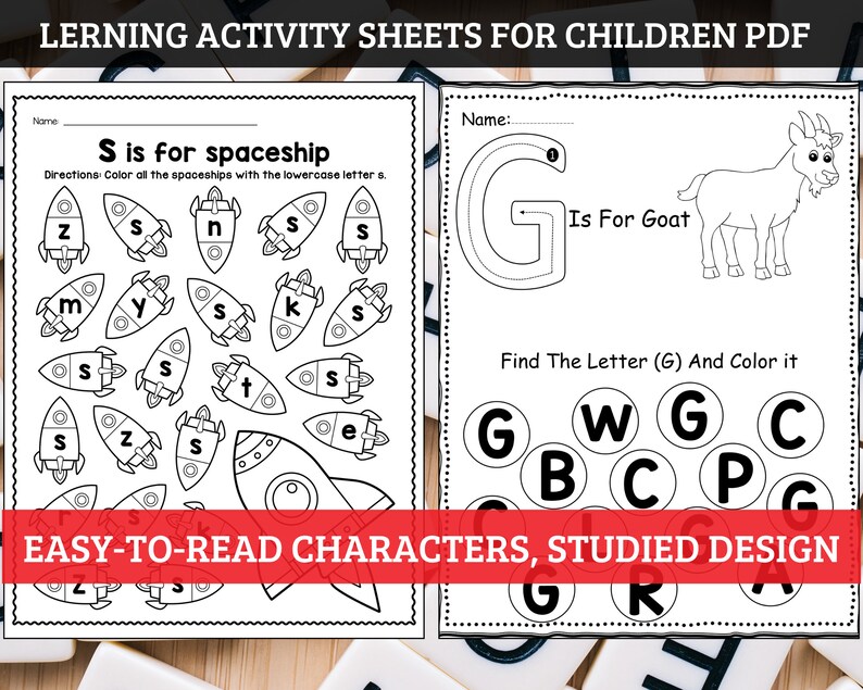Find the Letter Alphabet ABC Letter Search Worksheet Activity ...