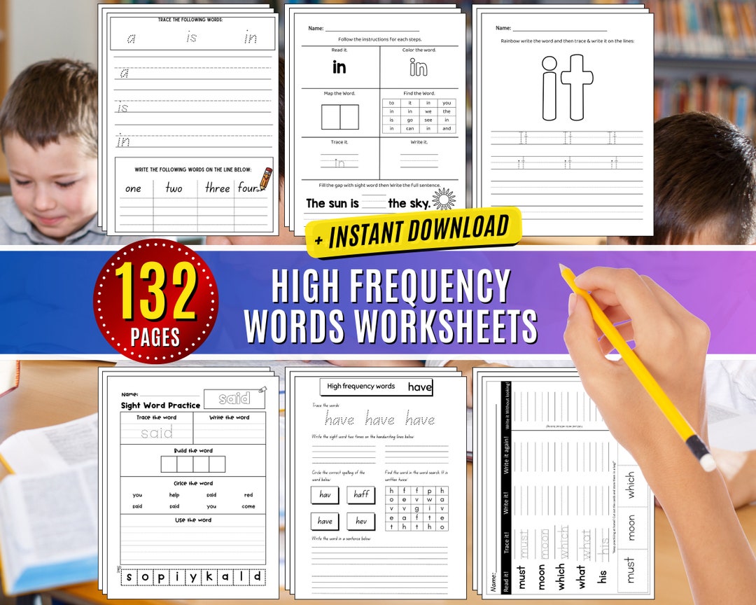 100 High Frequency Words Worksheets Kindergarten Fry Sight Word ...