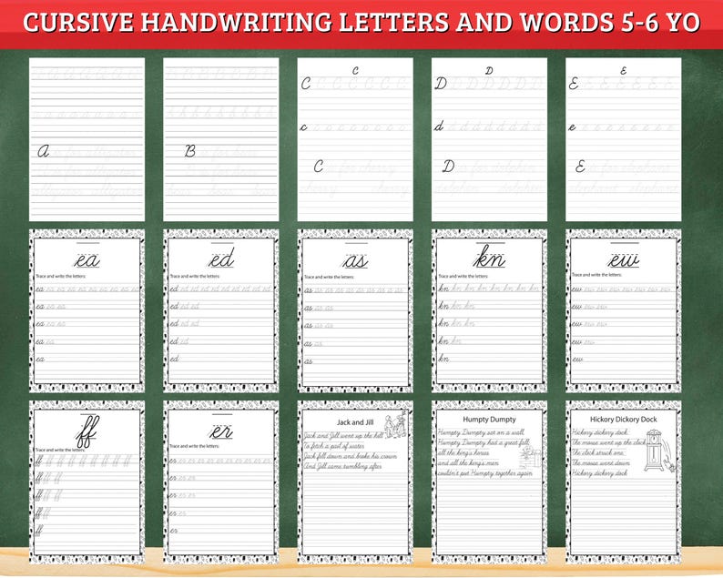 Cursive Tracing Handwriting Worksheets Alphabet Learning to Write ...