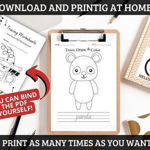 Tracing Worksheets for Kids Printable Pen Control Trace and Color Book ...